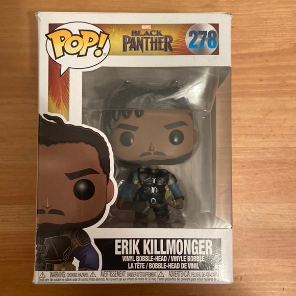 Funko | Toys | Funko Pop Marvel Black Panther Erik Killmonger 278 Vinyl ...